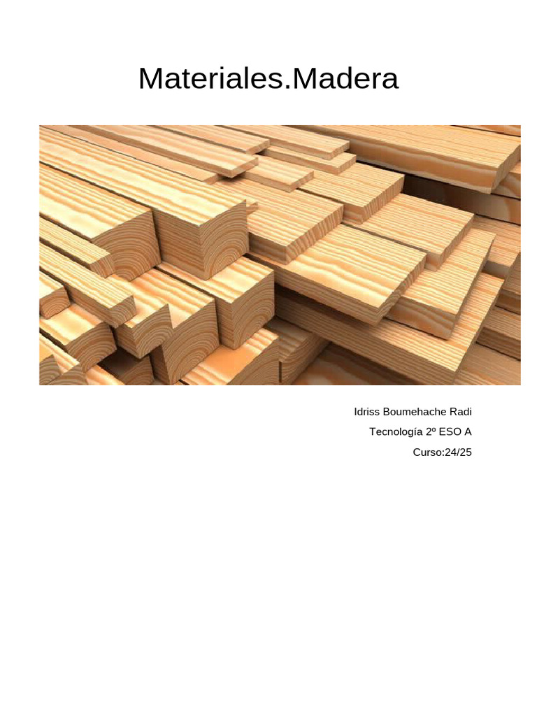 Materiales.La Madera | PDF | Madera | Contaminación