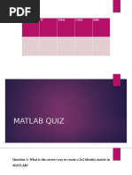 Top 47 MATLAB MCQs With Answers | PDF | Matlab | Matrix (Mathematics)