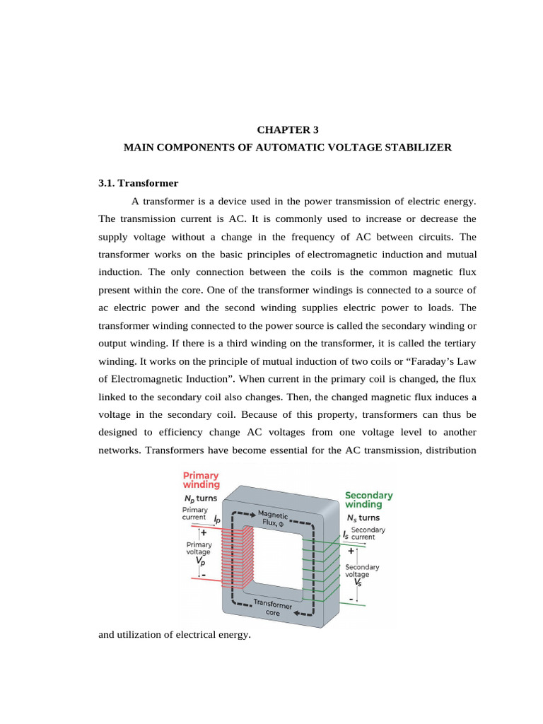 Components of Automatic Voltage Stabilizer | PDF