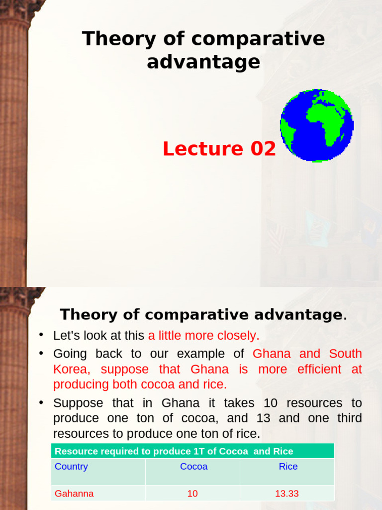 Lecture 2.02. Theory of Comparative Advantage | PDF | Comparative Advantage | International Trade