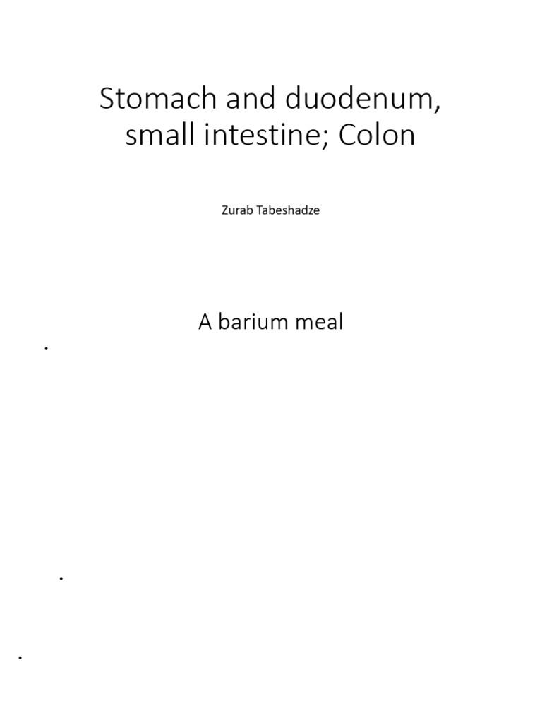 Stomach and Duodenum, Small Intestine - Colon | PDF | Gastrointestinal ...