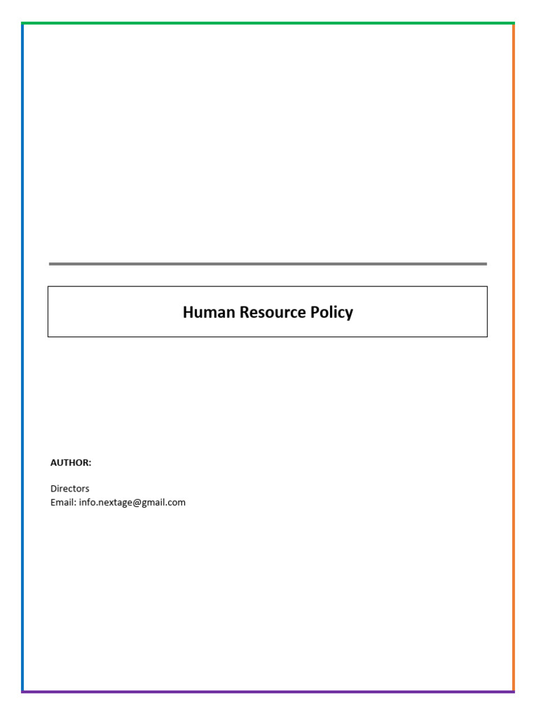 HR Manual and Ohs Policy | PDF | Parental Leave | Sexual Harassment