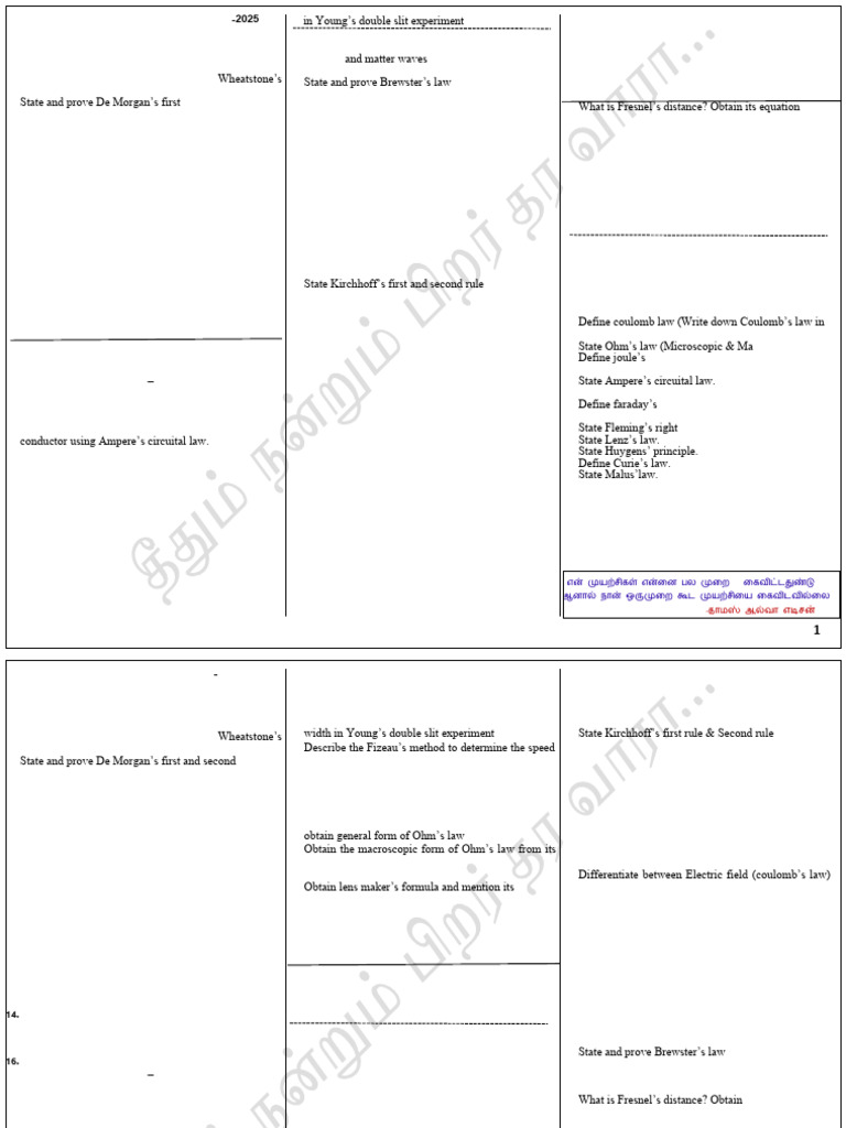 +2 Phy Important Questions-2025 (EM) | PDF | Electron | Inductance