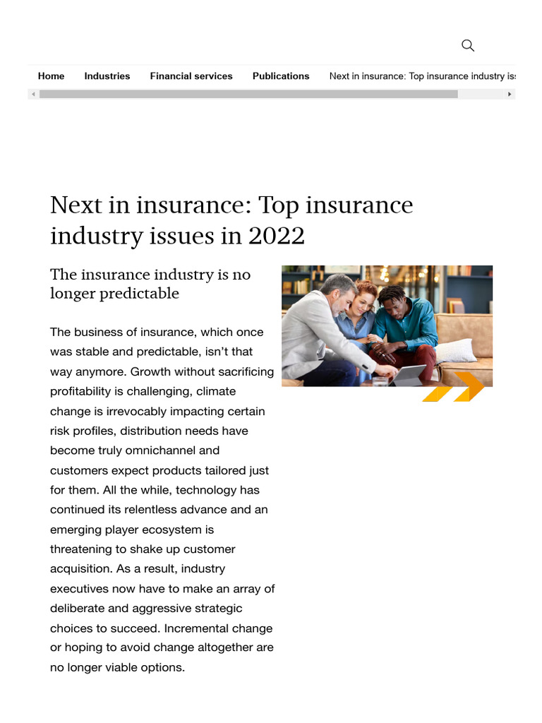 Top Insurance Industry Trends - Next in Insurance - PWC | PDF ...