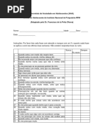 SCARED - Versao para Pais | PDF | Timidez | Ansiedade