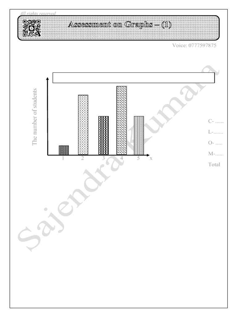 Assessment Worksheet On Graphs 1 | PDF | Visualization (Graphics)