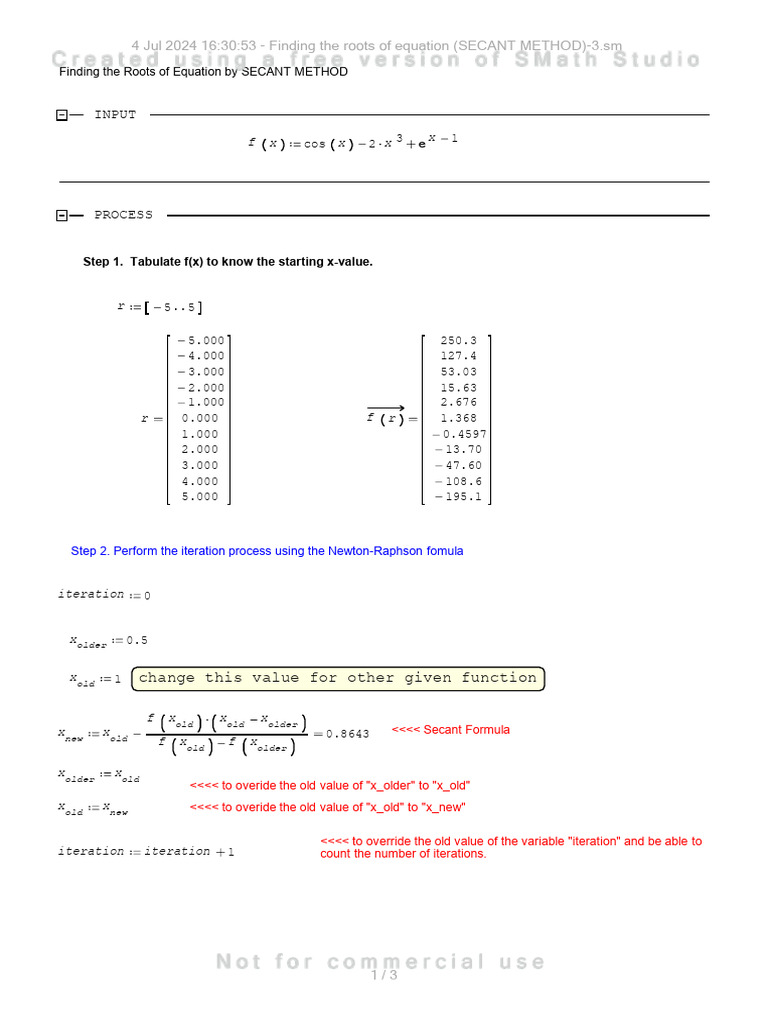 Finding the roots of equation (SECANT METHOD)-3 | PDF | Theoretical Computer Science ...