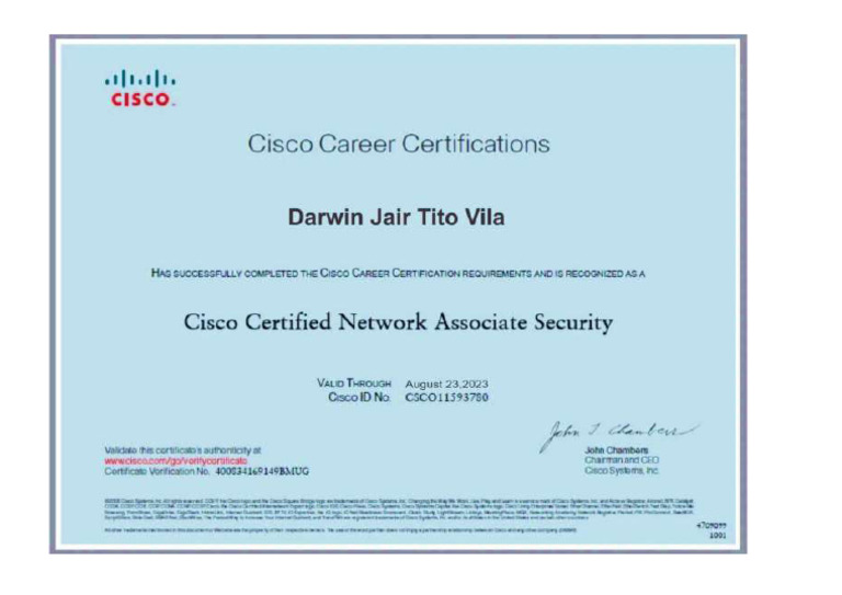 Certificado Cisco | PDF