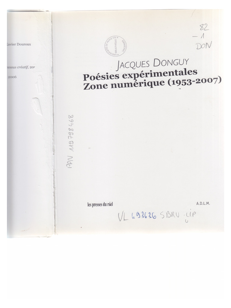 Donguy. Poésie Sonore | PDF