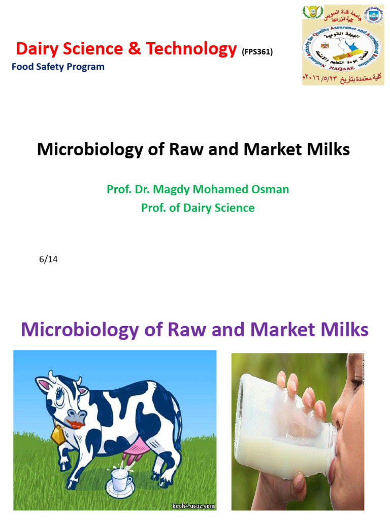 Microbiology of Raw Milk | PDF | Milk | Dairy