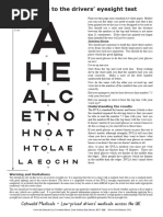Certificate For Visual Standards For Driving: (See Instructions ...