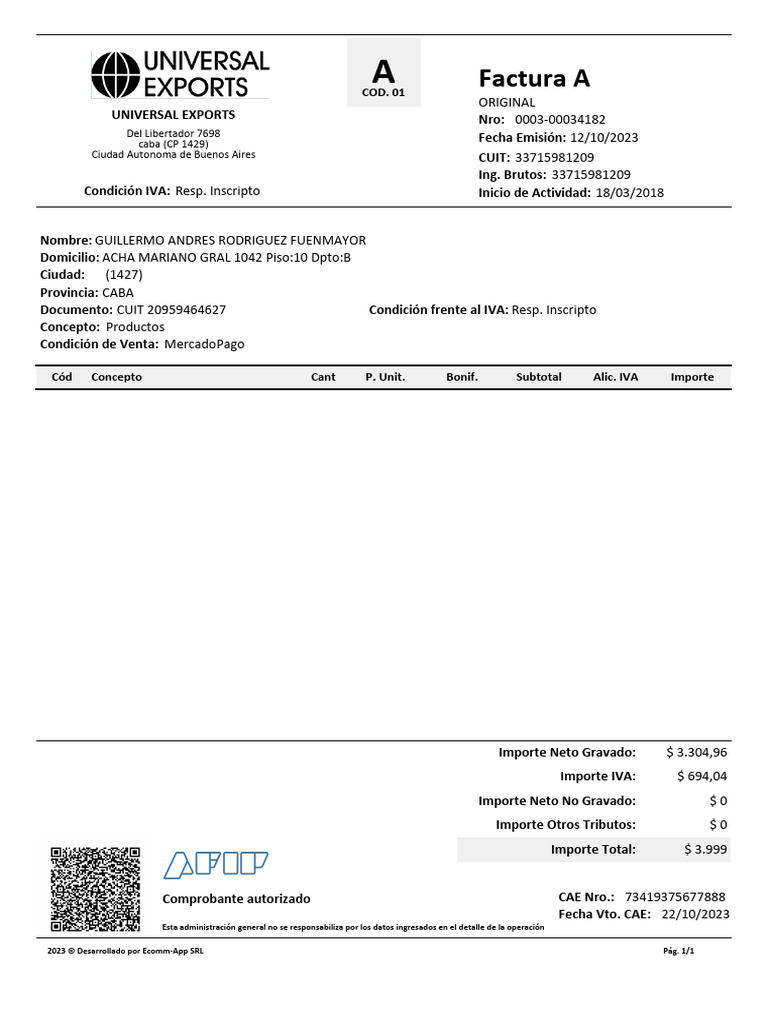 Modelos de Facturas | PDF