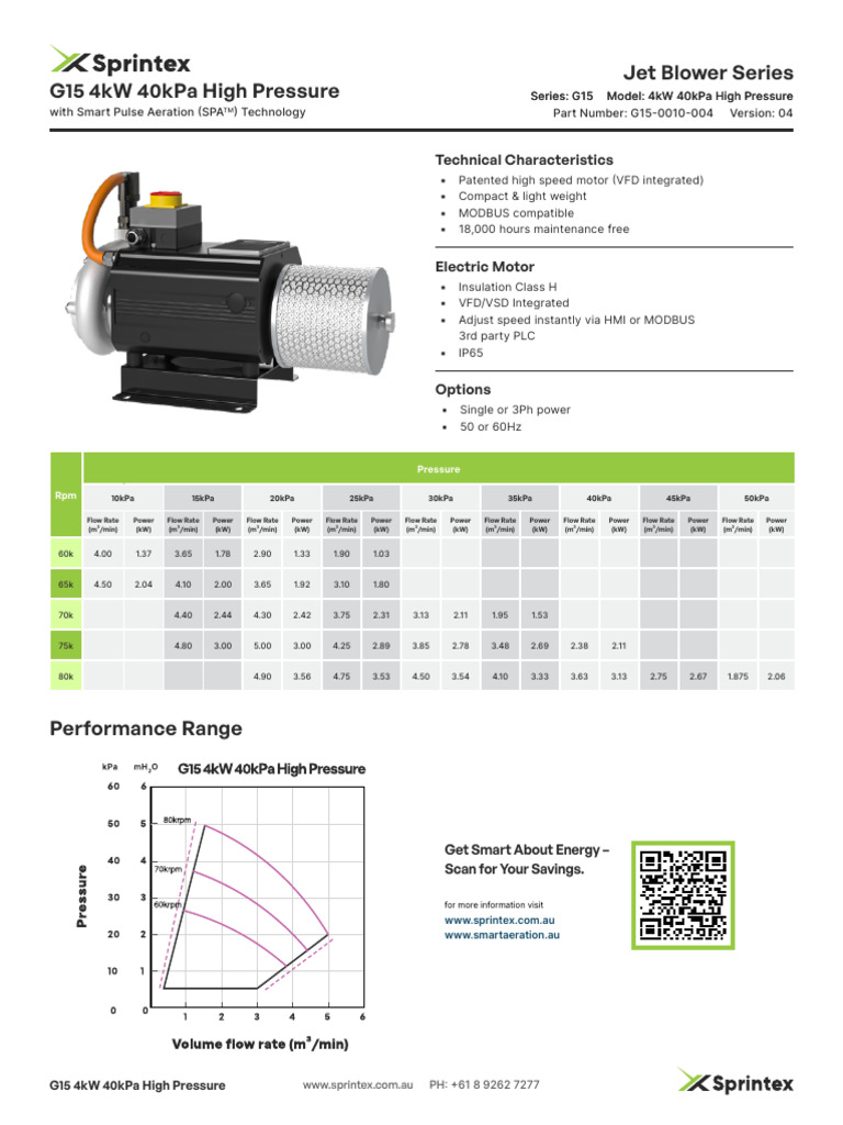 TechSpecSheet-G154kW40kPaHP | PDF | Pressure | Mechanical Engineering