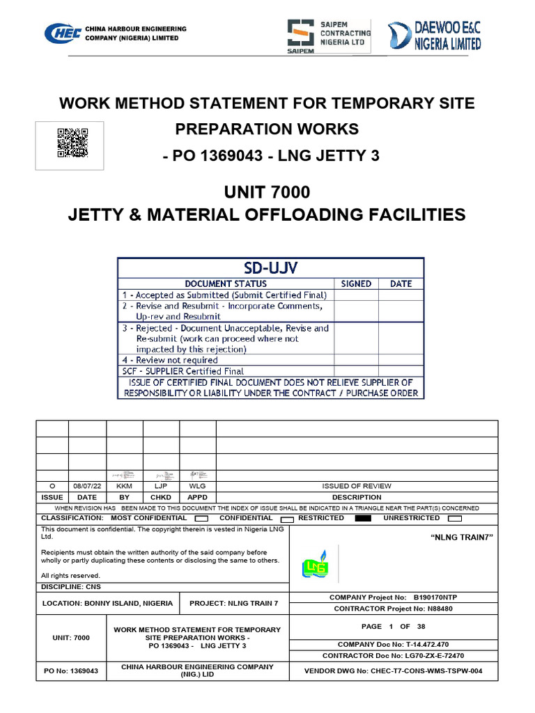 T-14.472.470-SH1-O-WORK METHOD STATEMENT FOR TEMPORARY SITE PREPARATION WORKS - PO 1369043 - LNG ...