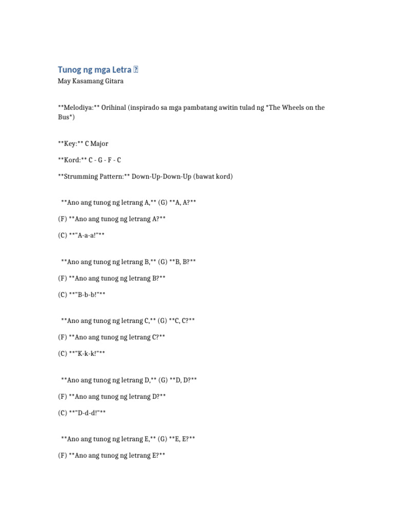 Tunog NG Mga Letra | PDF