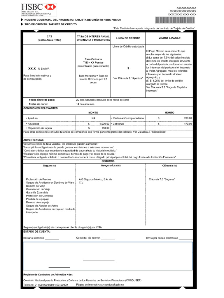 Caratula TDC HSBC Fusion PM | PDF