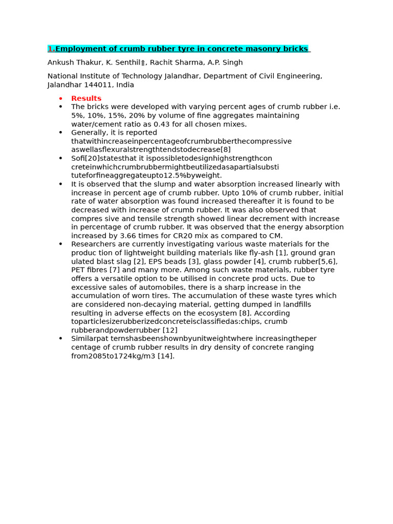 1 crumb rubber paper | PDF