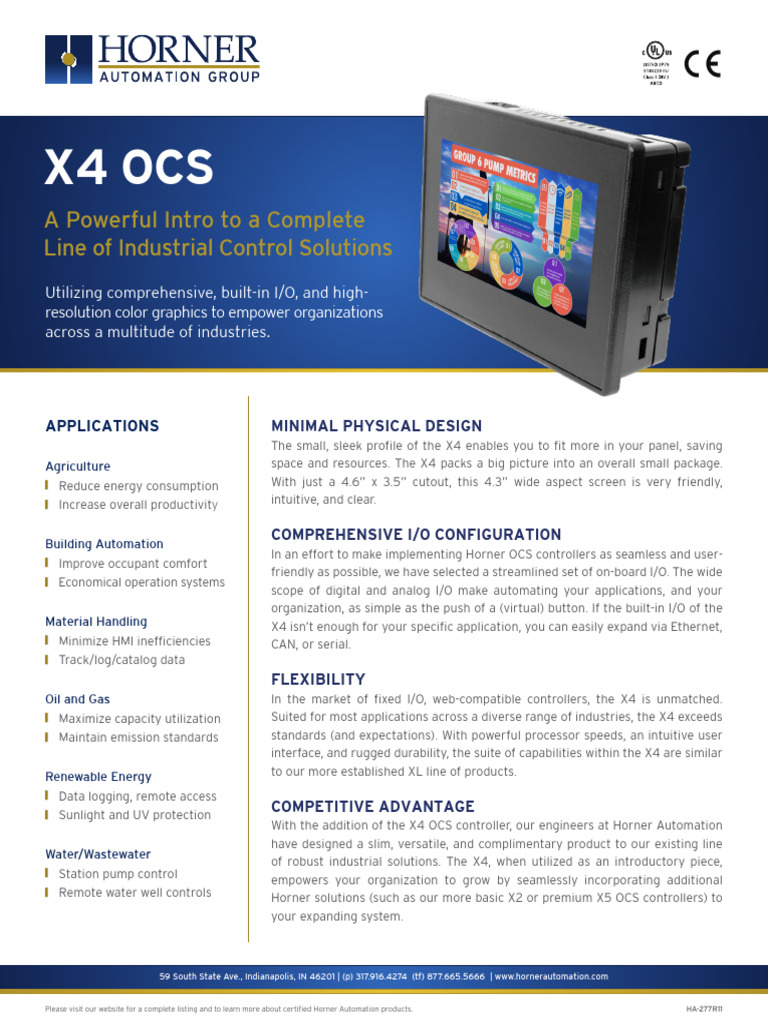 HA-277_X4_Sales_Sheet_R11 | PDF | Input/Output | User Interface