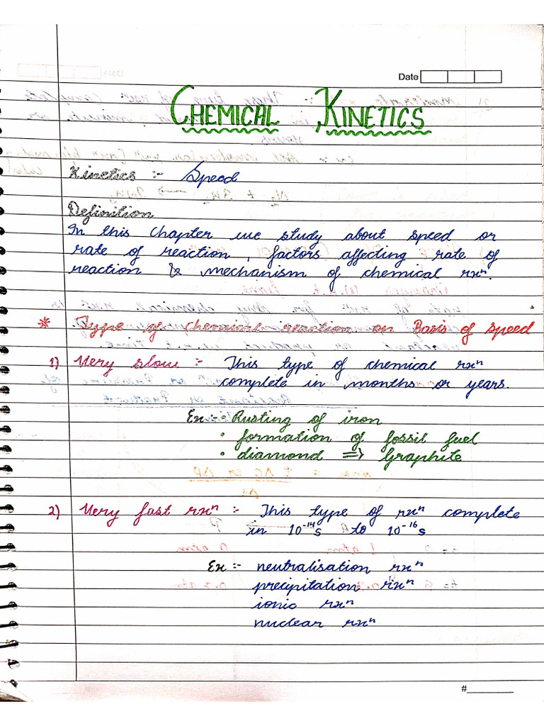 Chemical Kinatic | PDF