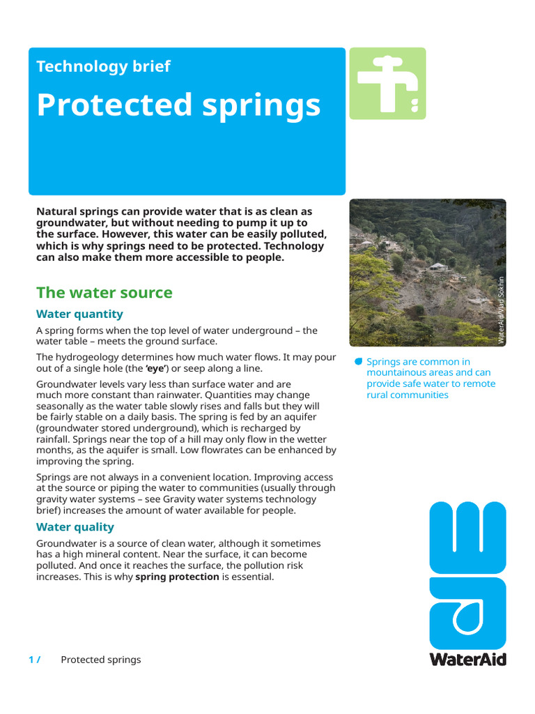 Protected springs | PDF | Groundwater | Aquifer