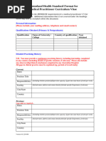 TransCelerate Curriculum Vitae Form | PDF | Health Care | Medicine