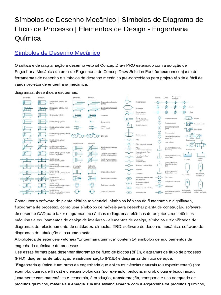 Símbolos de Desenho Mecânico | PDF | Engenharia | Química
