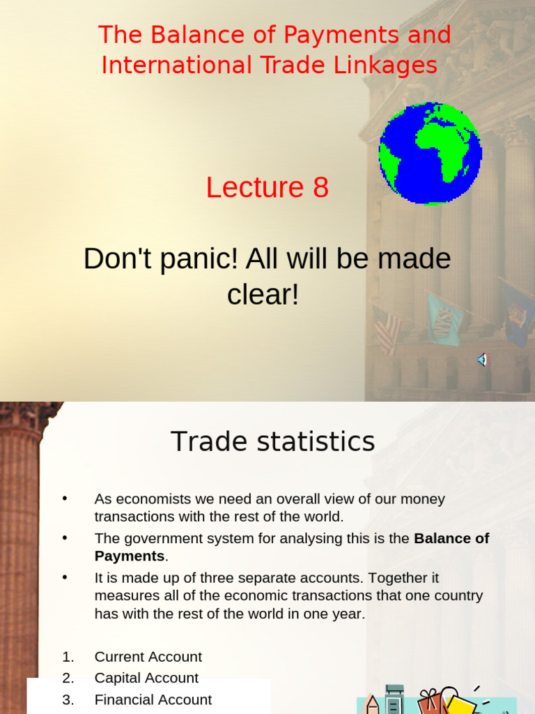 Lecture 8 0 National Income Accounting and The Balance of Payments ...