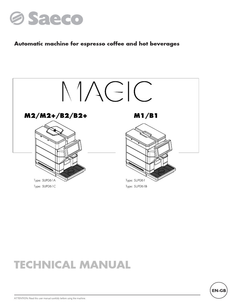 Saeco Magic M2 Technical Manual | PDF | Water | Coffee
