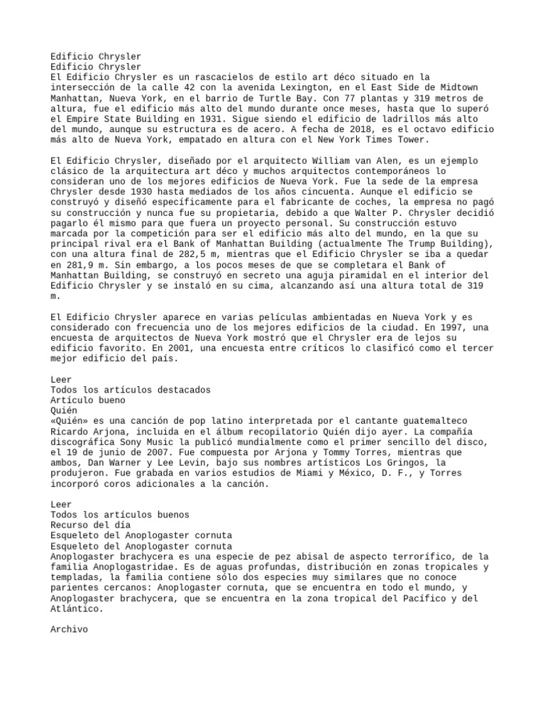Edificio Chrysler | PDF