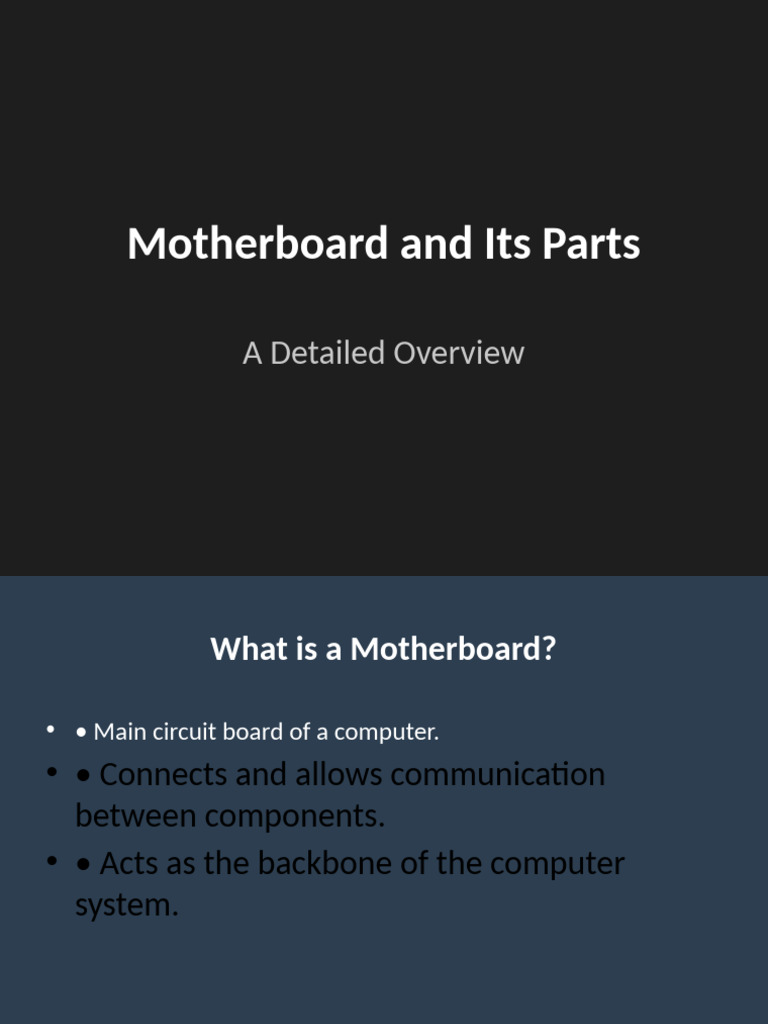 Beautiful Motherboard Presentation | PDF