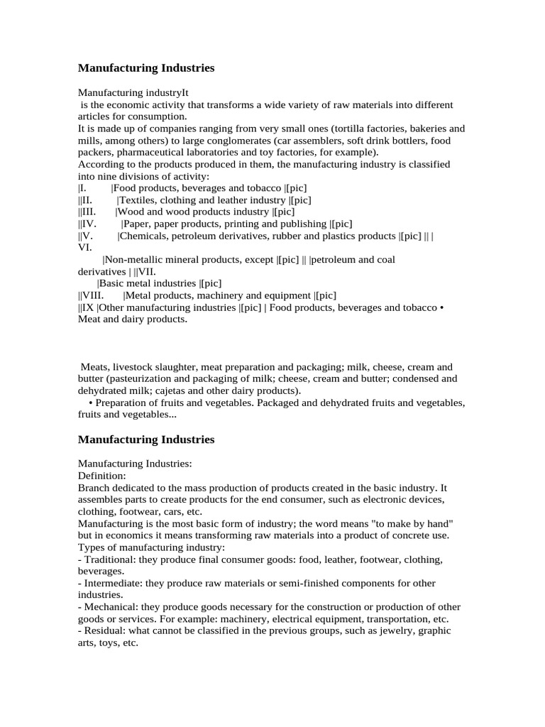MANUFACTURING INDUSTRIES | PDF | Power Station | Capital (Economics)
