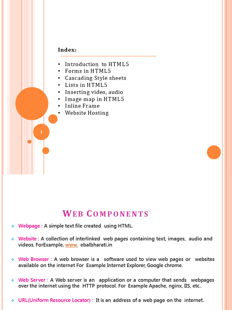 Lesson1 - Advanced Web Design - Part1 | PDF | Html Element | World Wide Web