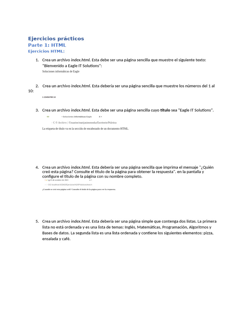 Completar Ejercicios Prácticos Html Css Y Js Pdf Html Script Java