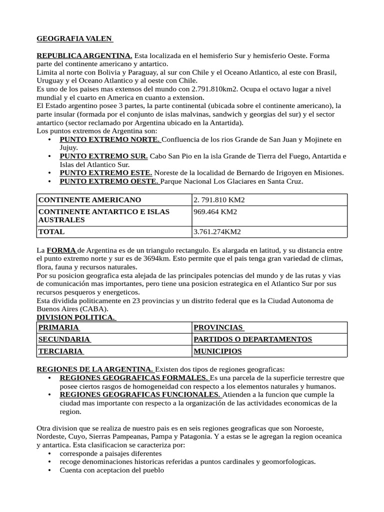 Valen 1 Resumengeo | PDF | Américas | océano Atlántico