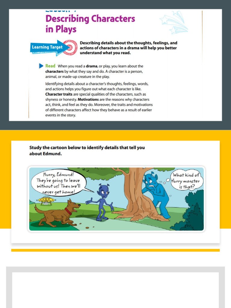 Lesson 7 Describing Characters in A Play | PDF
