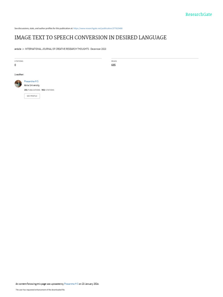 Image Text To Speech Conversion in Desired Language: International ...