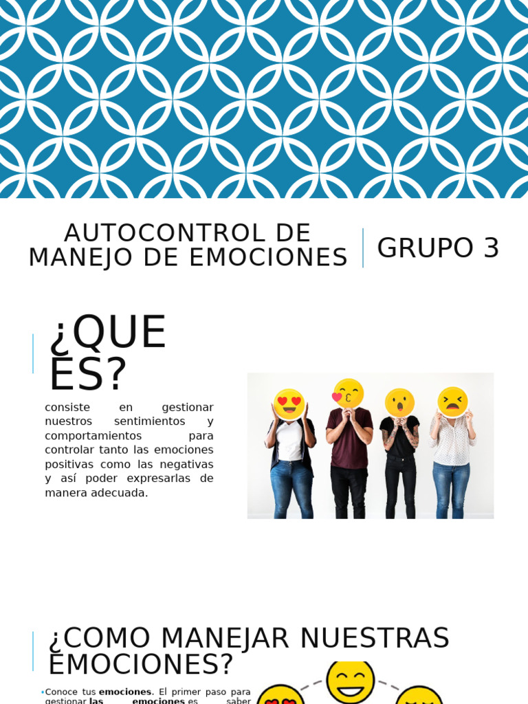 Autocontrol de Manejo de Emociones | PDF