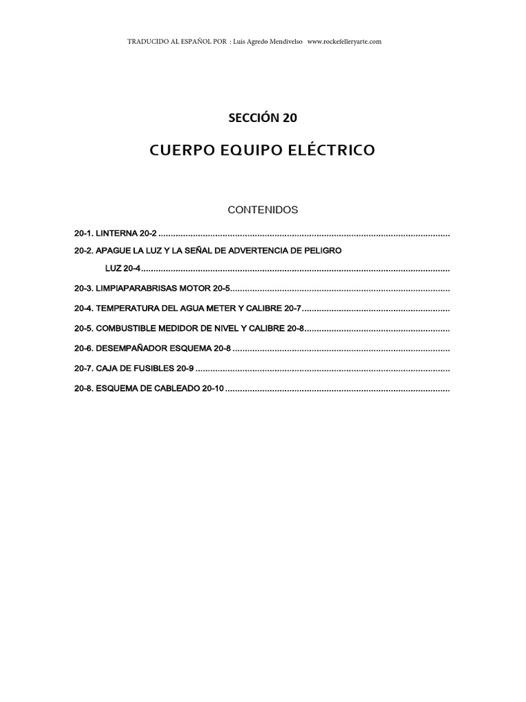 Carry Section 20.en - Es Cuerpo Equipo Eléctrico | PDF | Cambiar
