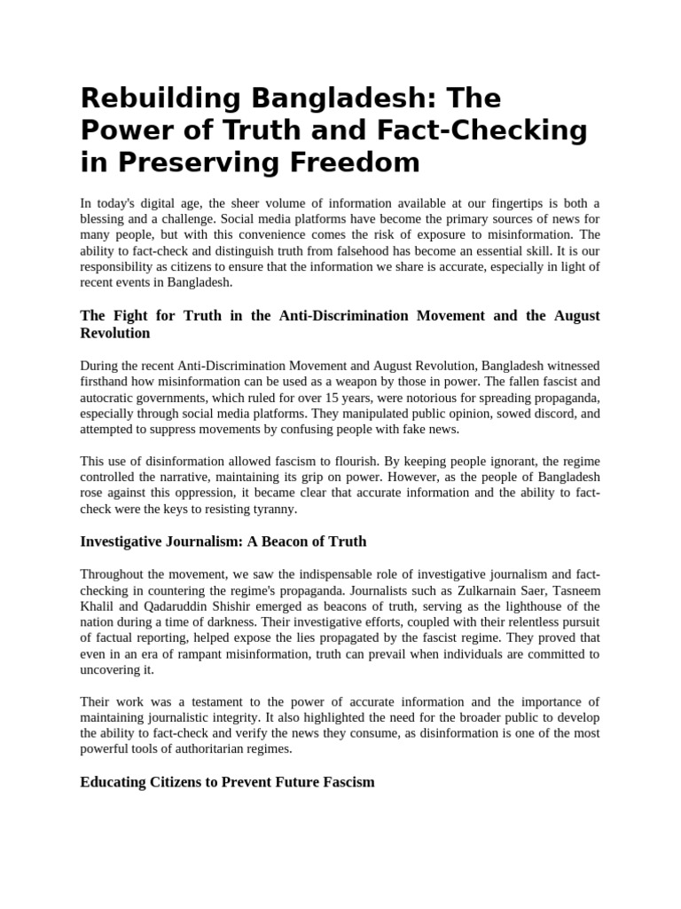 Accurate Information Is Key | PDF | News | Social Media