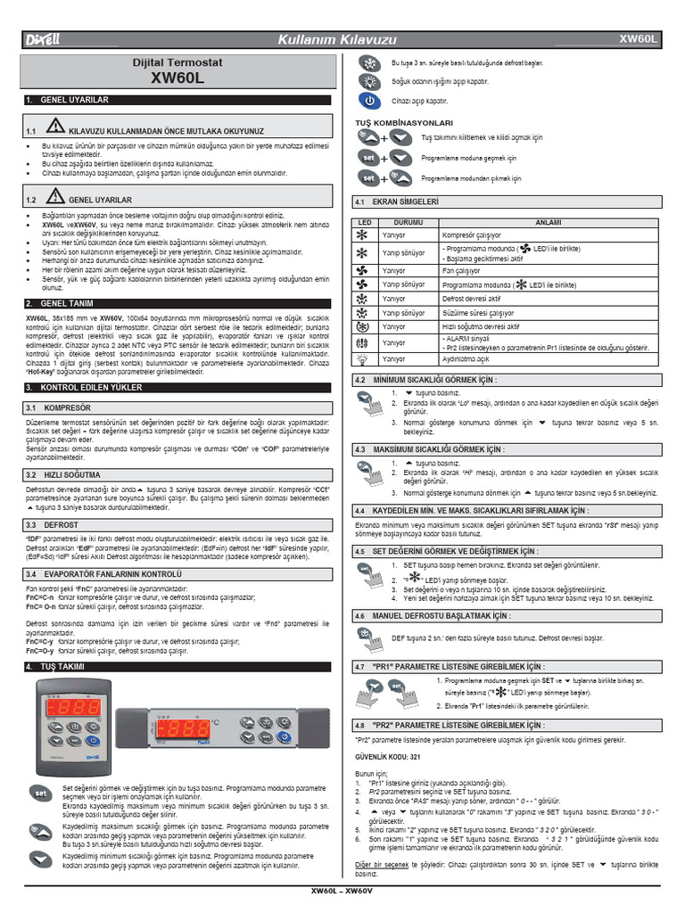 Kullan MK Lavuzu: Dijital Termostat | PDF