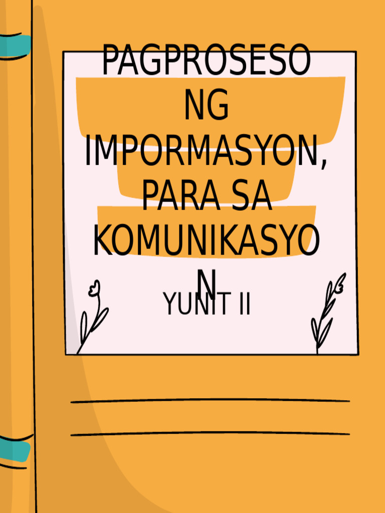 Yunit-2-Aralin-1 | PDF