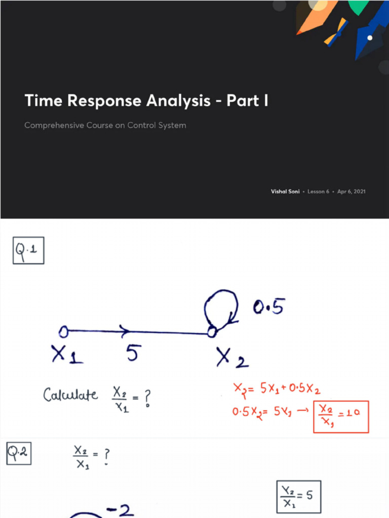 6.time Response Analysis - Part I Anno 167716275 | PDF