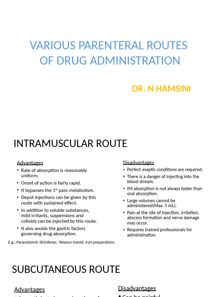 Various Parenteral Dosage Forms | PDF | Injection (Medicine) | Clinical ...