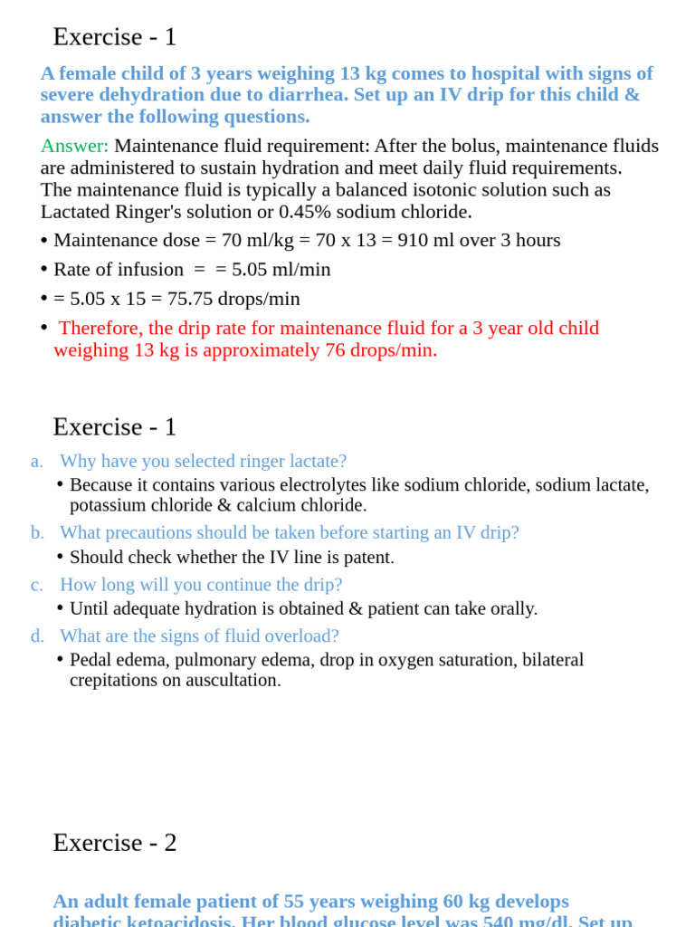Dose calculation record pg no 93 (2) | PDF | Intravenous Therapy ...