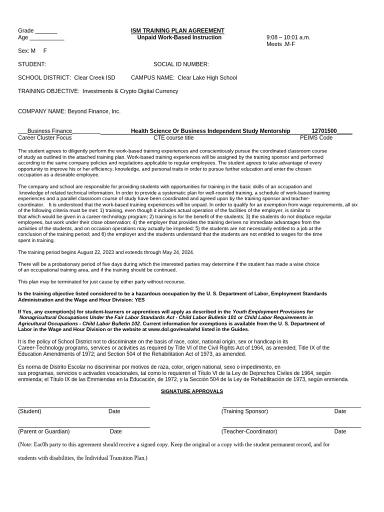 Training Plan-1 | PDF | Employment | Skill