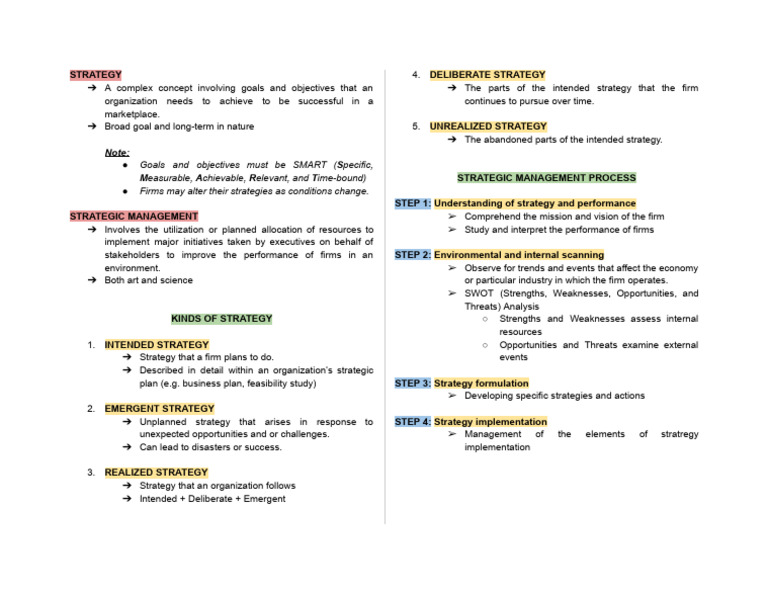 Introduction To Strategic Management | PDF | Strategic Management ...