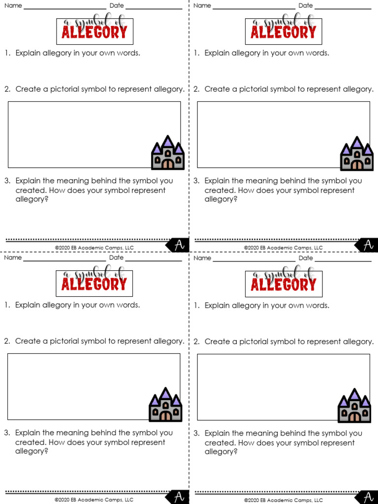 3 Allegory Symbol Activity | PDF