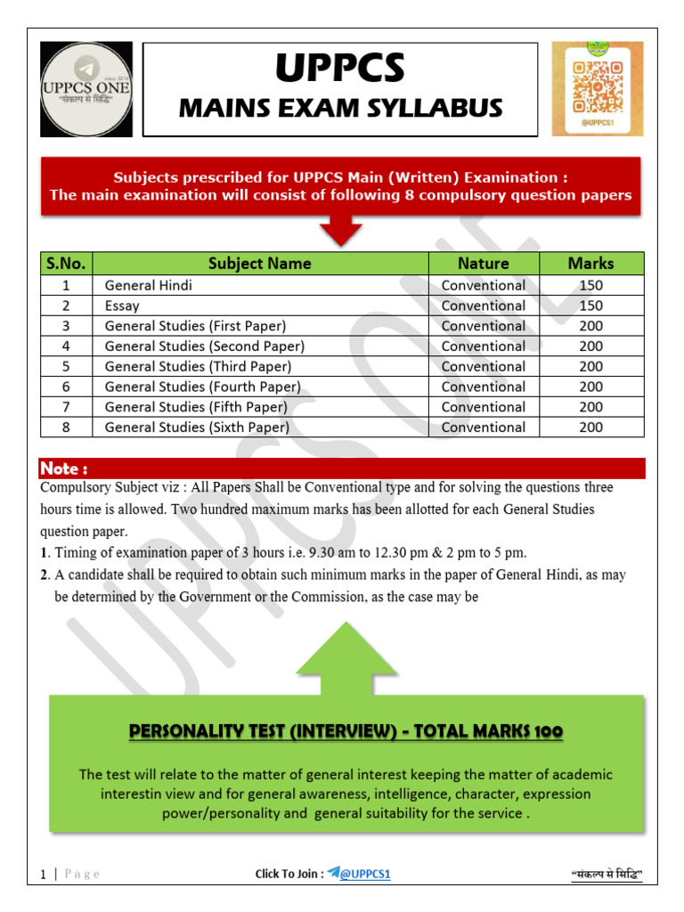UPPCS Mains Syllabus(English) | PDF | Agriculture | Governance