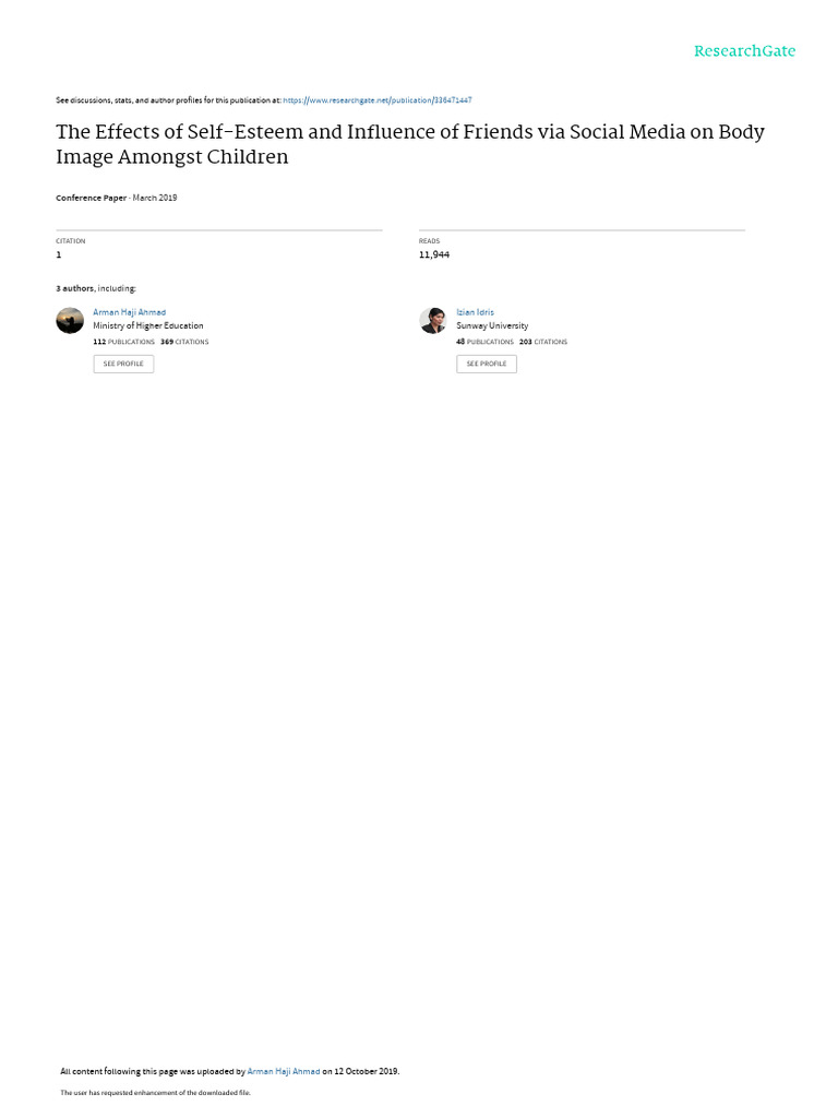 bodyimage | PDF | Sampling (Statistics) | Body Image