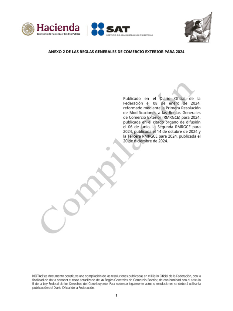 Compilado_Anexo2_RGCE_para_2024_a_la_3raRMRGCE2024 | PDF | aduana | Business